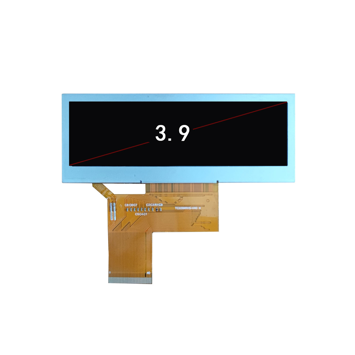3.9 inch bar type TFT display module 480x128 dots 24 bit RGB interface ...
