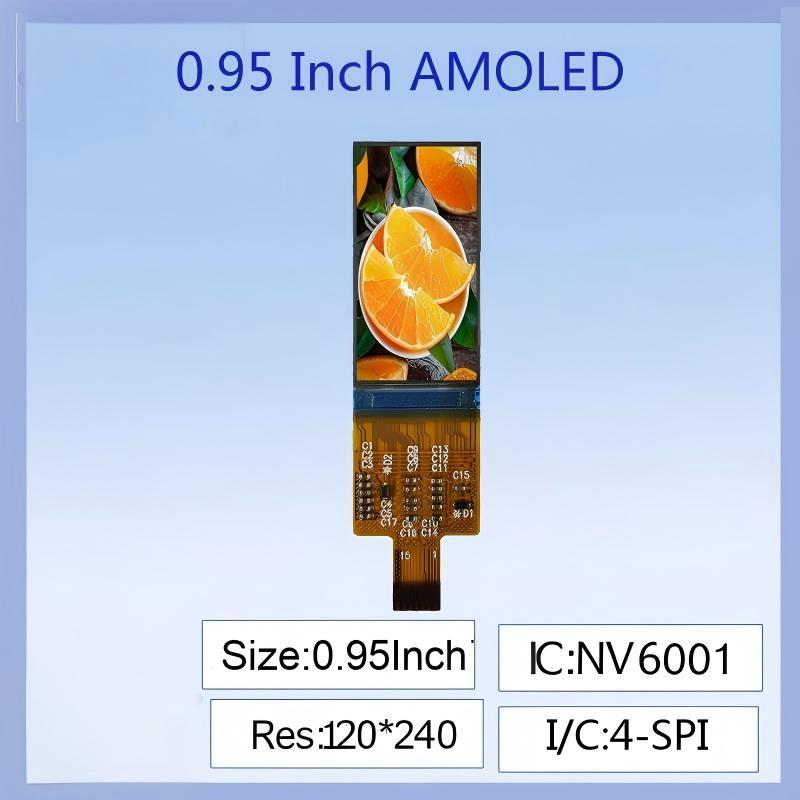 0.95-inch AMOLED Display for Smart Wearables | 120×240 Resolution